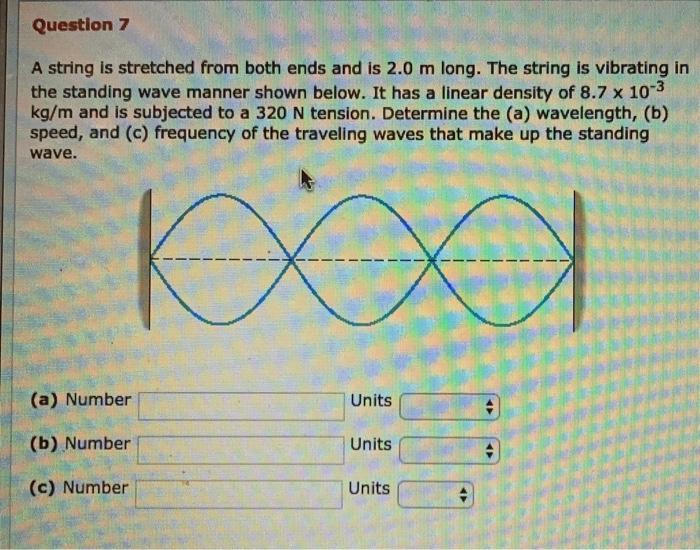 Solved Question 7 A string is stretched from both ends and | Chegg.com