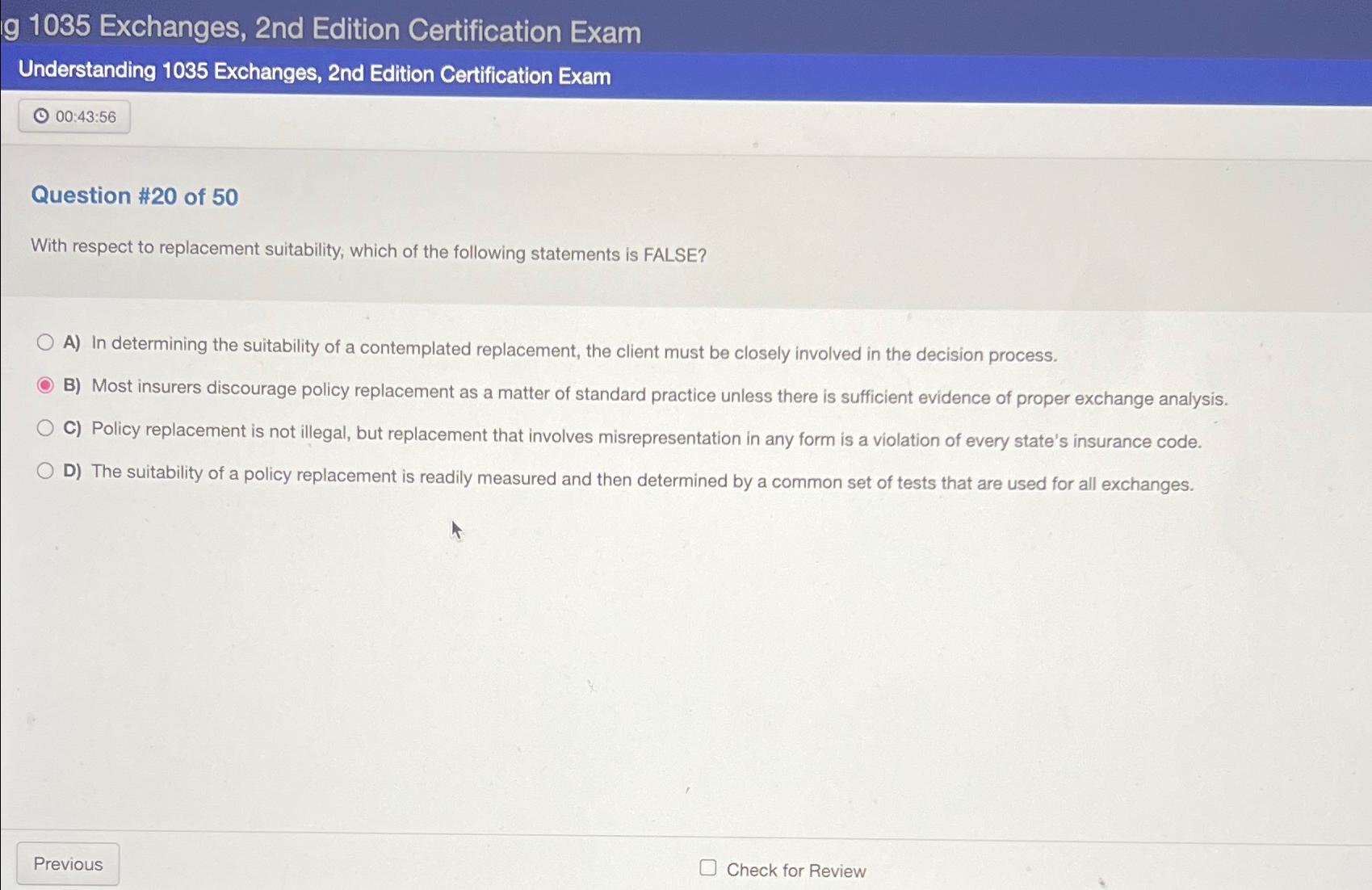 Solved g 1035 ﻿Exchanges, 2nd Edition Certification | Chegg.com