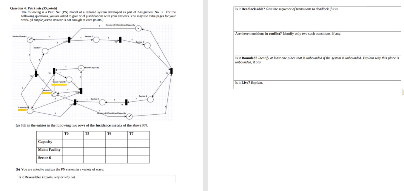Solved Question 4: Petri nets (35 ﻿points)The following is a | Chegg.com