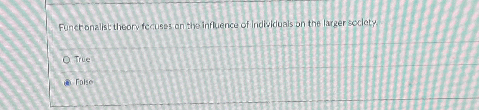 Solved Functionalist theory focuses on the influence of | Chegg.com