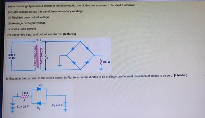 Solved (a) In the bridge type circuit shown in the following | Chegg.com