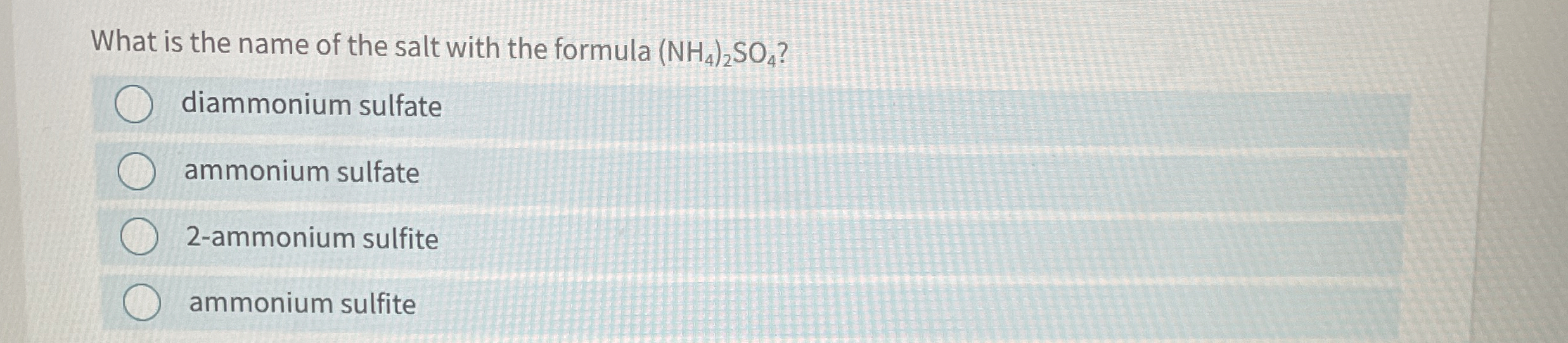 High Quality SOLUTION What is the name of the salt with the formula ...