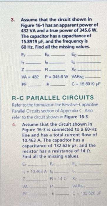 Solved 3. Assume that the circuit shown in Figure 16-1 has | Chegg.com