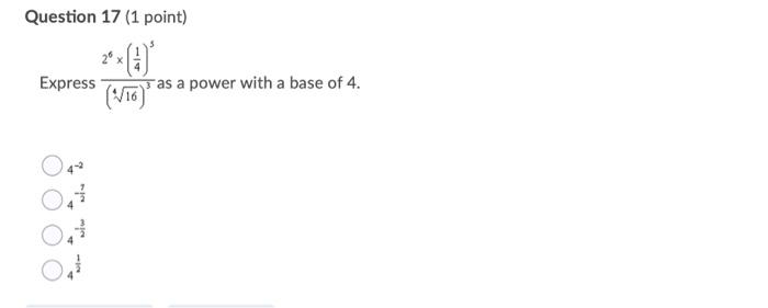 Solved Question 13 (1 point) The function y - log4x - 3 is | Chegg.com