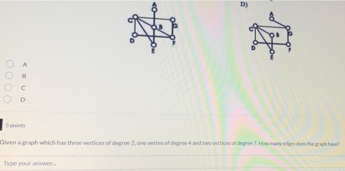 Solved Represent the following as a graph and pick the one | Chegg.com