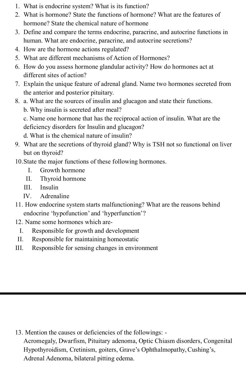 Solved What is endocrine system? What is its function?What | Chegg.com