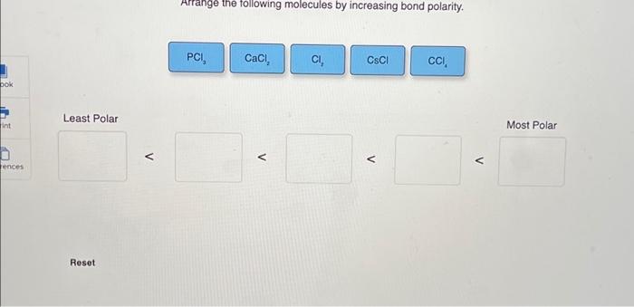Solved ook rint rences Least Polar Reset V Arrange the | Chegg.com