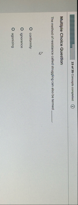 Solved 23 ﻿of 35 ﻿Concepts completed Multiple Cholce | Chegg.com
