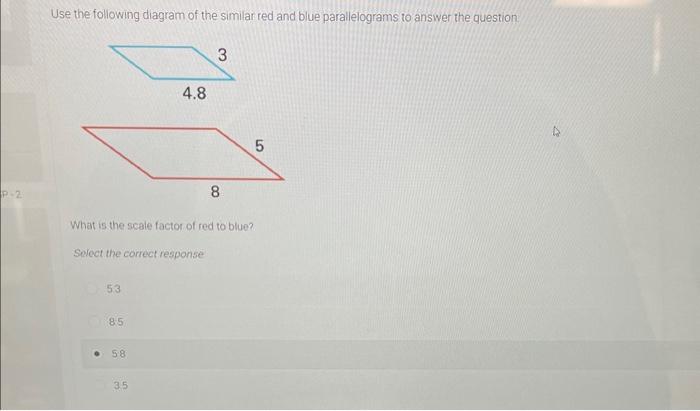 Solved Use the following diagram of the similar red and blue | Chegg.com