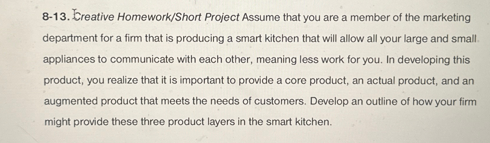 Solved 8-13. ﻿Wreative Homework/Short Project Assume that | Chegg.com