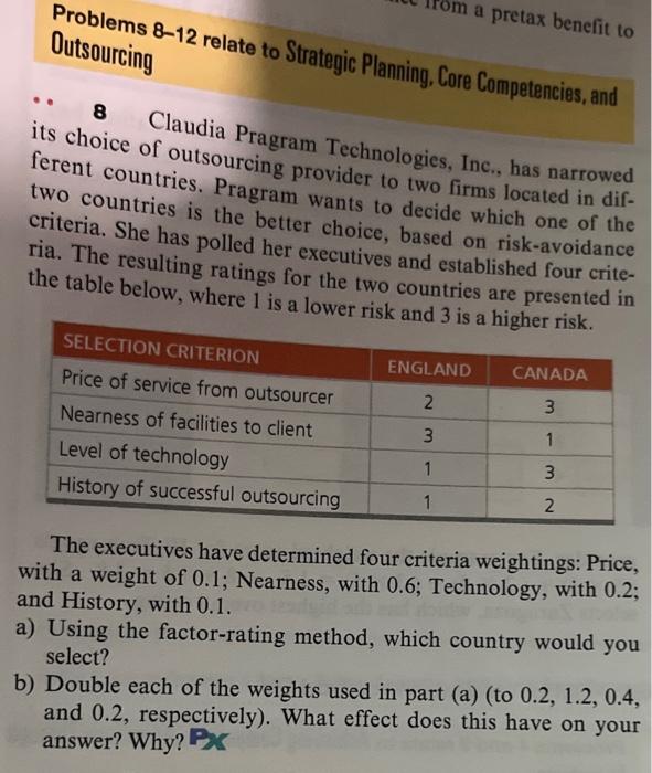 Solved Problems 8-12 relate to Strategic Planning, Core | Chegg.com