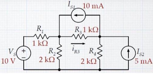 Solved Look for iR3 from the circuit shown using | Chegg.com