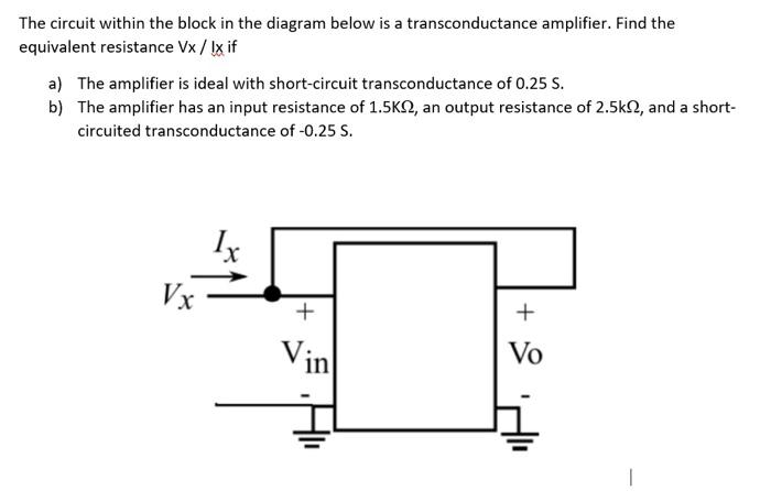 Solved The circuit within the block in the diagram below is | Chegg.com