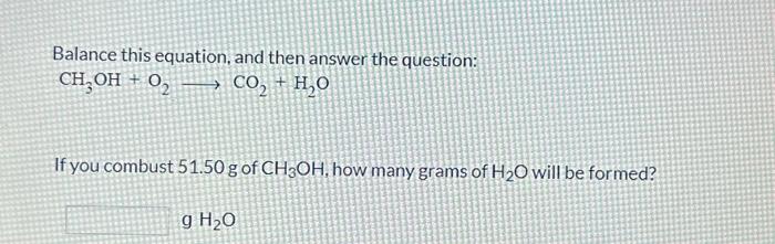 Solved Balance this equation, and then answer the question: | Chegg.com