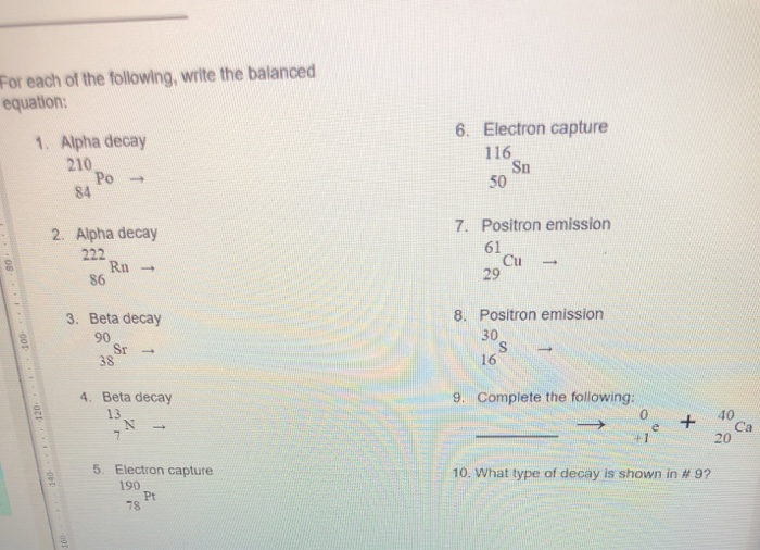 Solved For each of the following, write the balanced | Chegg.com