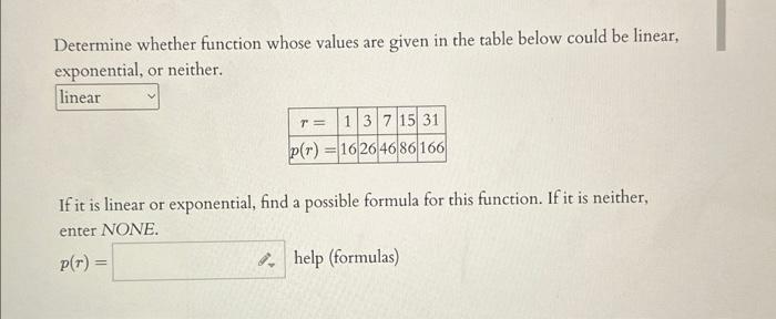 Solved Determine Whether Function Whose Values Are Given In