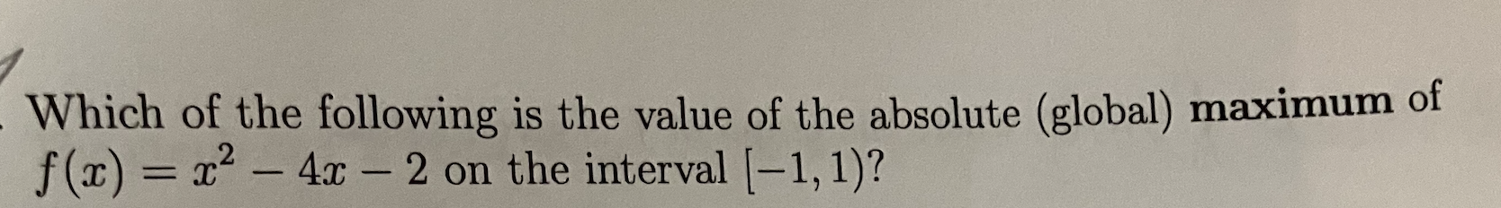 Solved Which of the following is the value of the absolute | Chegg.com