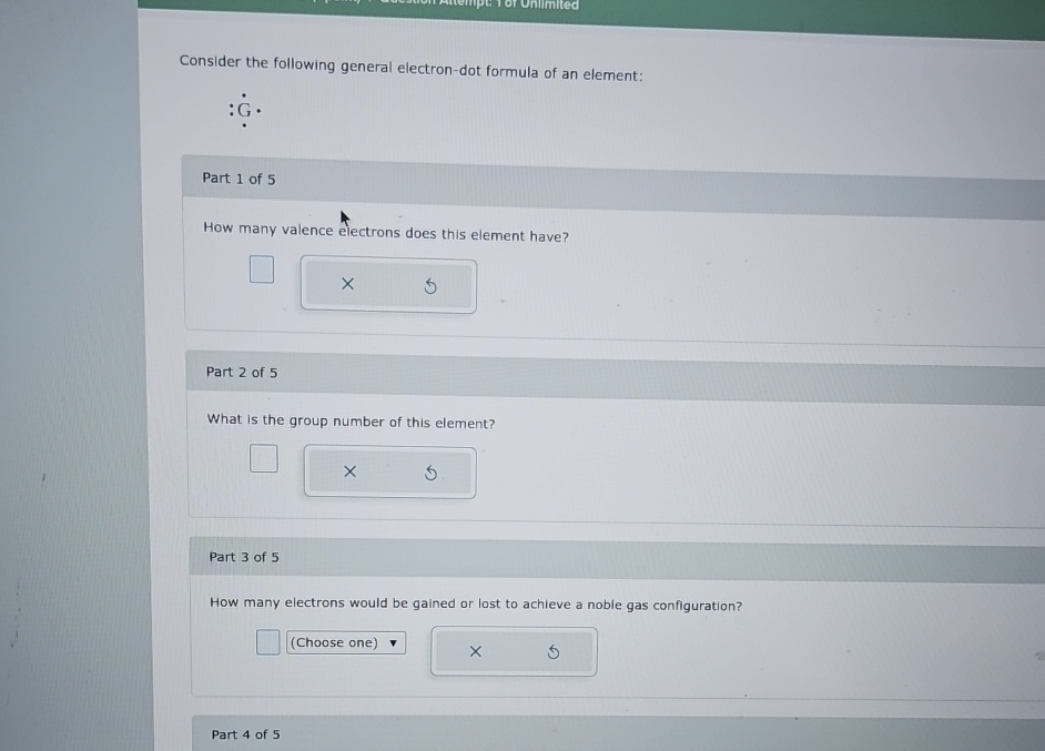 Solved Consider the following general electron-dot formula | Chegg.com