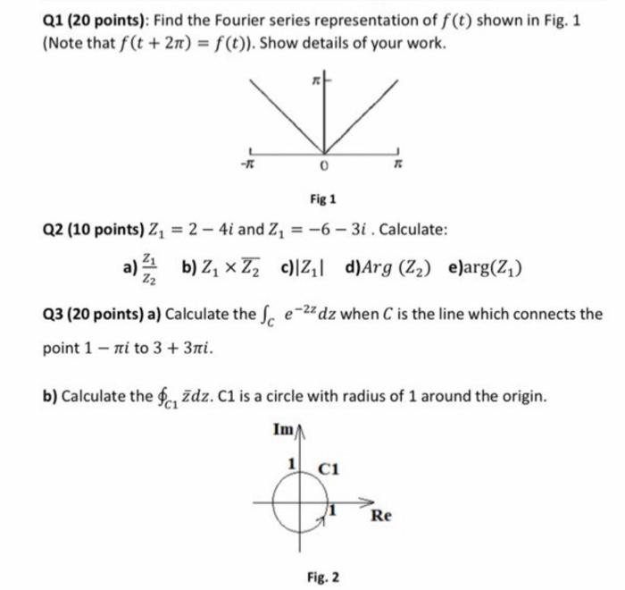 Solved Q1 ( 20 points): Find the Fourier series | Chegg.com