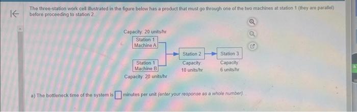The three-station work cell illustrated in the figure | Chegg.com