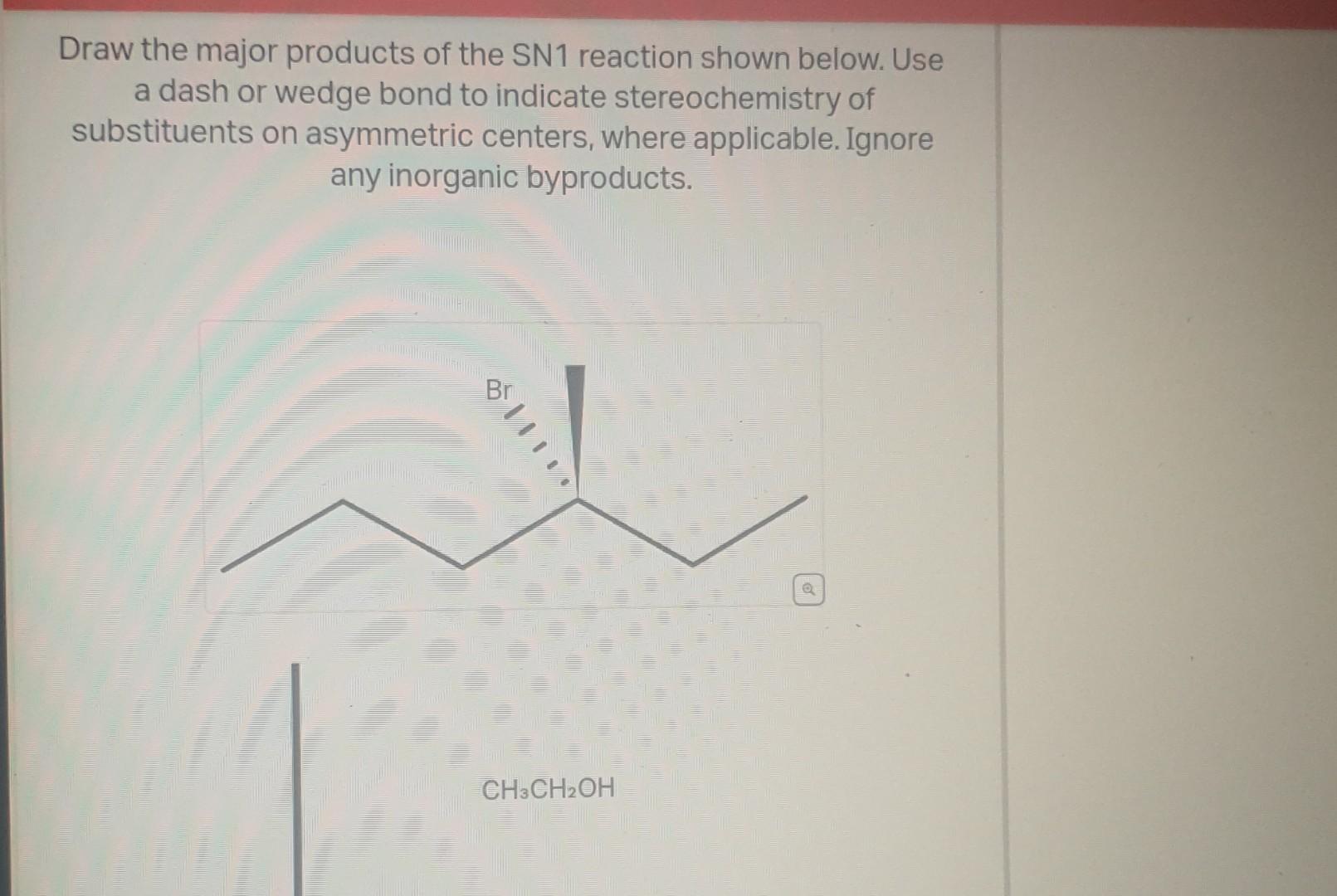 Solved Draw the major product of the substitution reaction | Chegg.com
