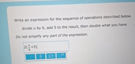 Solved Write an expression for the sequence of operations | Chegg.com