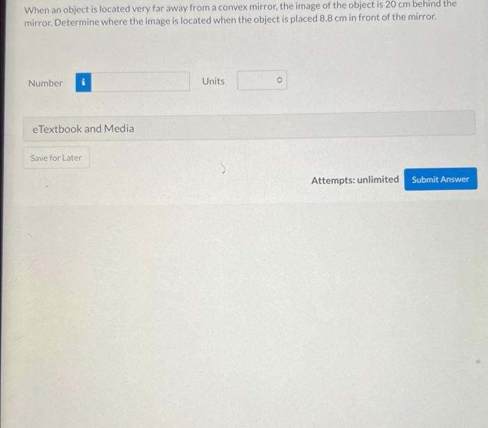 Solved When an object is located very far away from a convex | Chegg.com