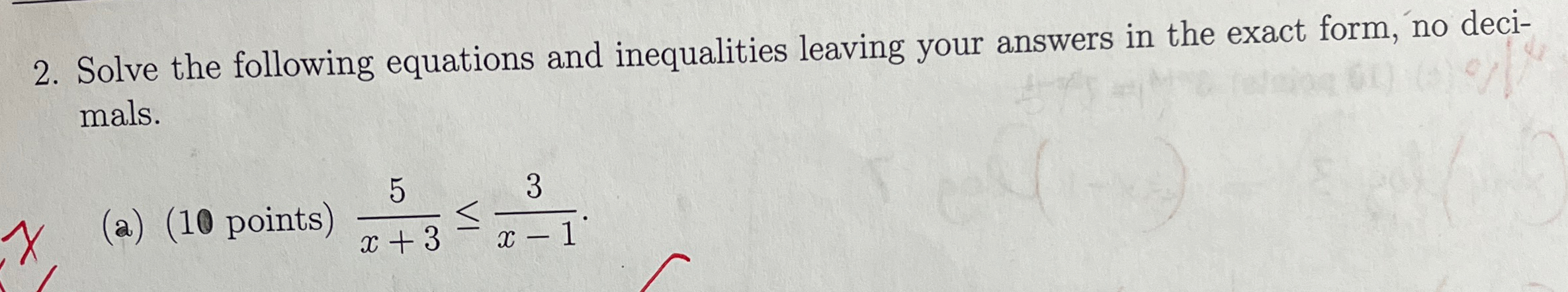 Solved Solve the following equations and inequalities | Chegg.com