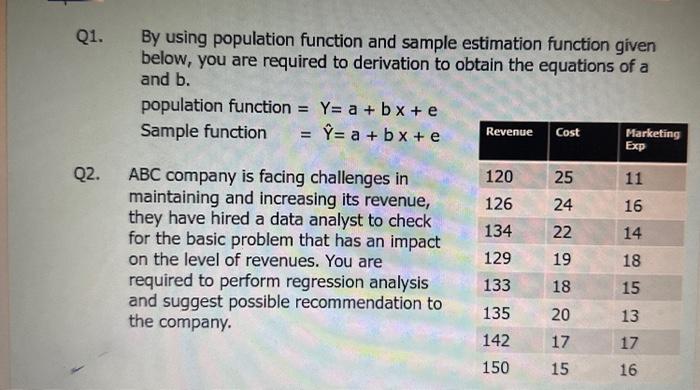 Solved Q1. By using population function and sample | Chegg.com