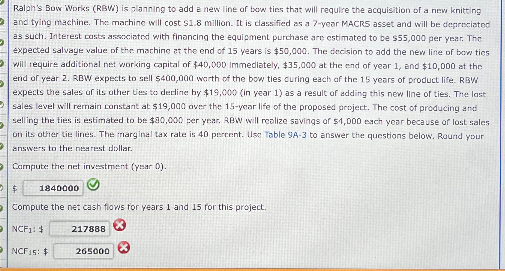 Solved Ralph's Bow Works (RBW) ﻿is planning to add a new | Chegg.com