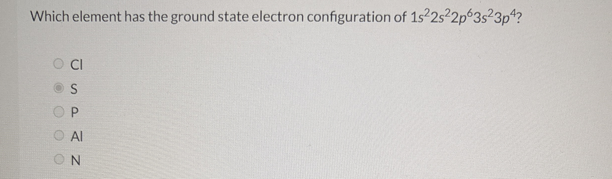 Solved Which element has the ground state electron | Chegg.com