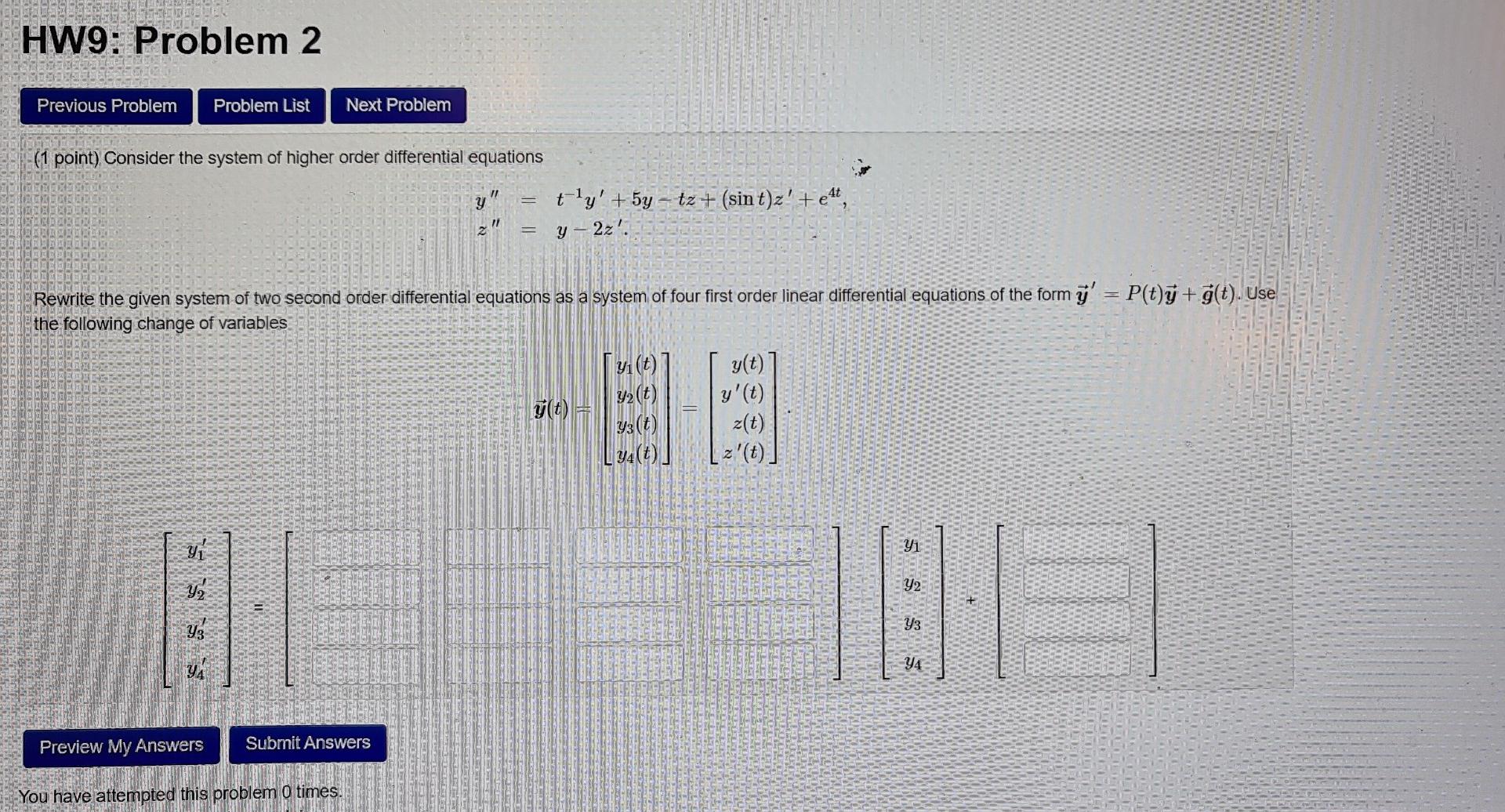 Solved HW9: Problem 2 Previous Problem Problem List Next | Chegg.com