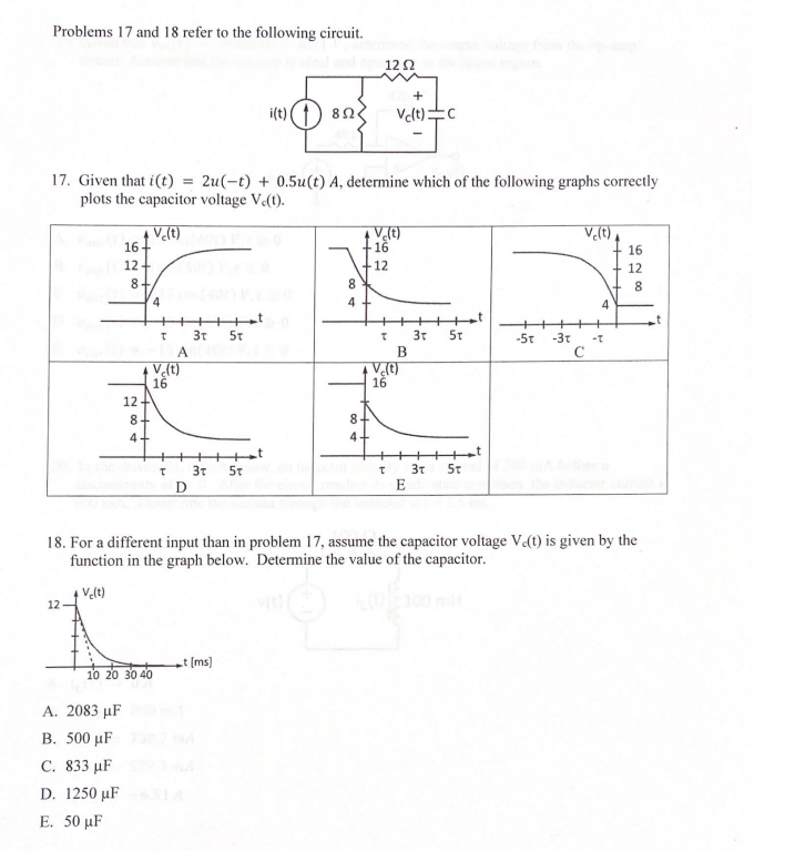 Solved Problems 17 ﻿and 18 ﻿refer to the following | Chegg.com