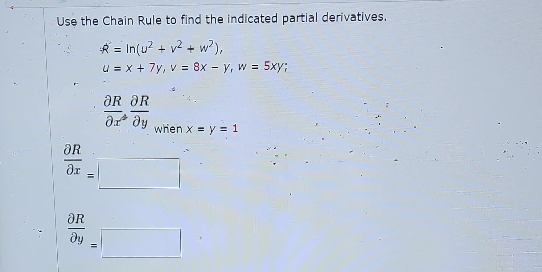 Solved Use the Chain Rule to find the indicated partial | Chegg.com