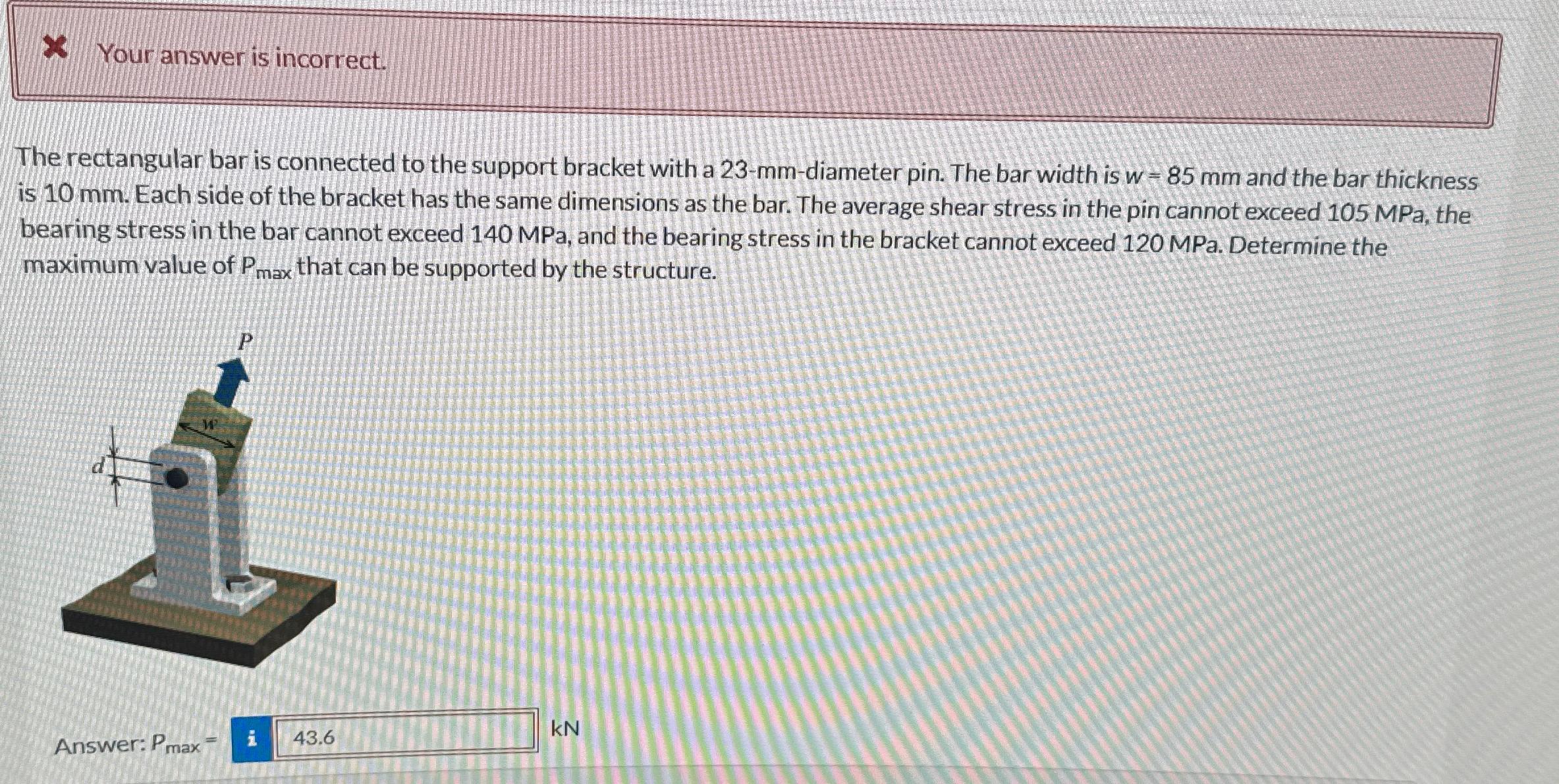 Solved The rectangular bar is connected to the support | Chegg.com