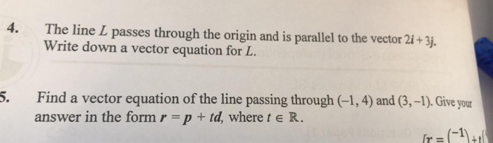 Solved The line L passes through the origin and is parallel | Chegg.com