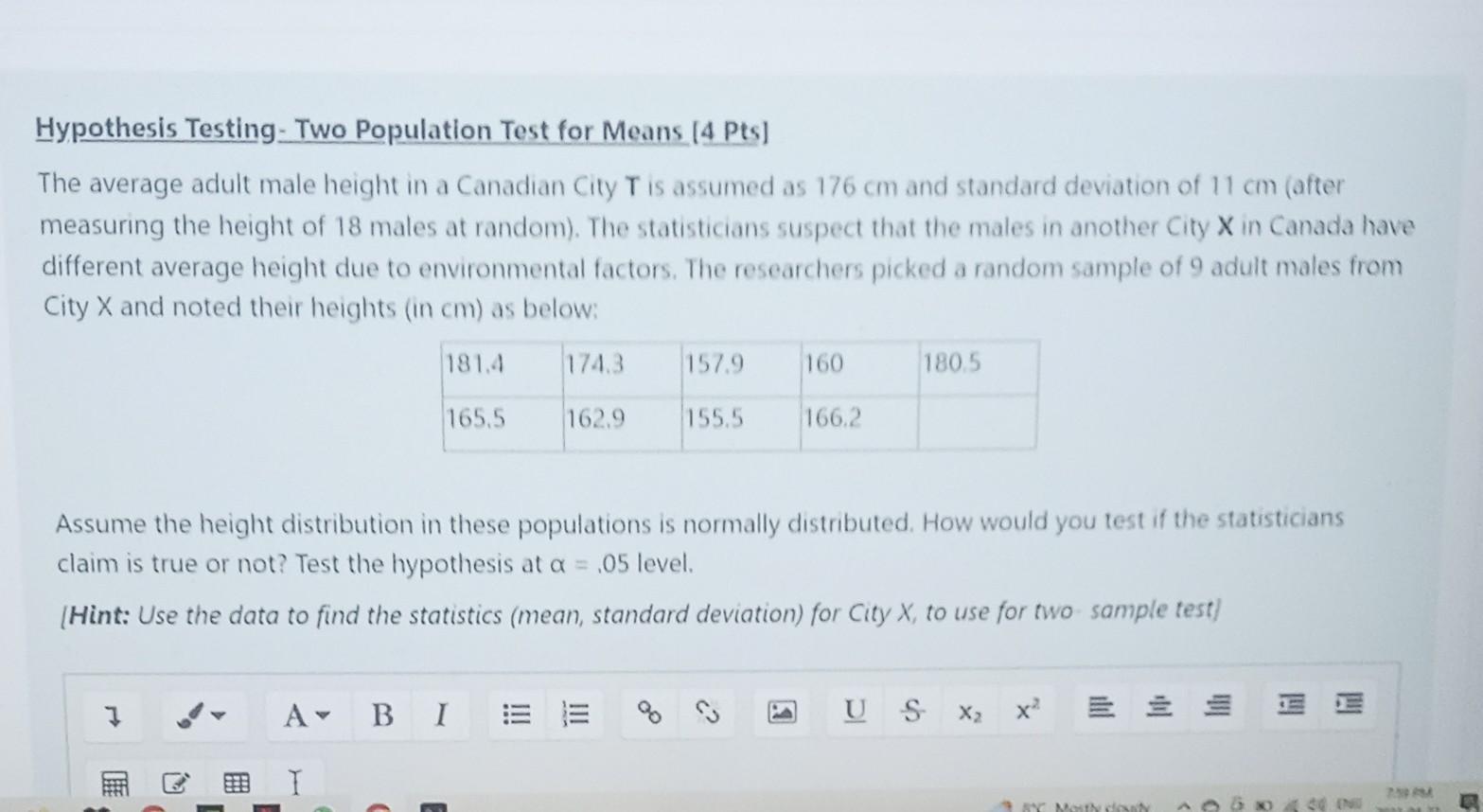 Hypothesis Testing Two Population Test For Means 4 9565