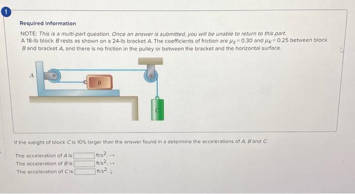 Solved Required information NOTE: This is a multi-part | Chegg.com