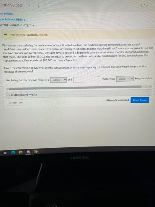 Solved estion 3 of 3 5 1/3 w Policies How Attempt History | Chegg.com Solved estion 3 of 3 5 1/3 w Policies How Attempt History | Chegg.com