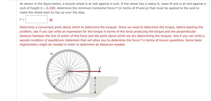 Solved As shown in the figure below, a bicycle wheel is at | Chegg.com