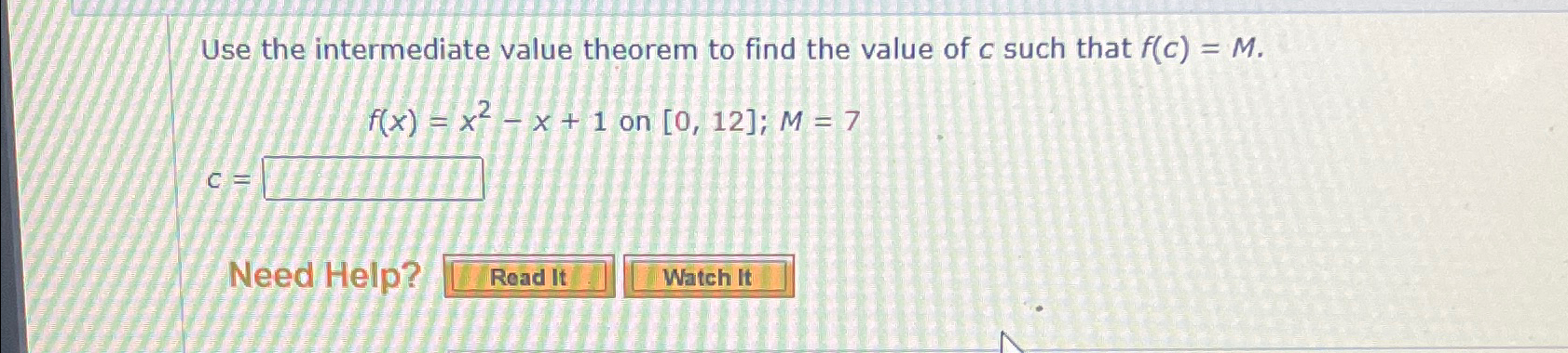 Solved Use the intermediate value theorem to find the value | Chegg.com