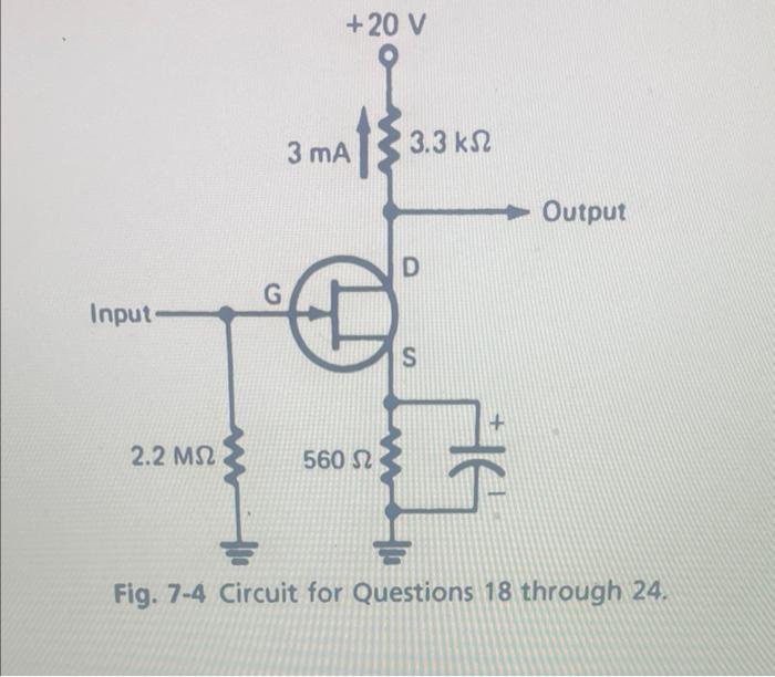 Solved Fig. 7-4 Circuit for Questions 18 through 24 .What is | Chegg.com