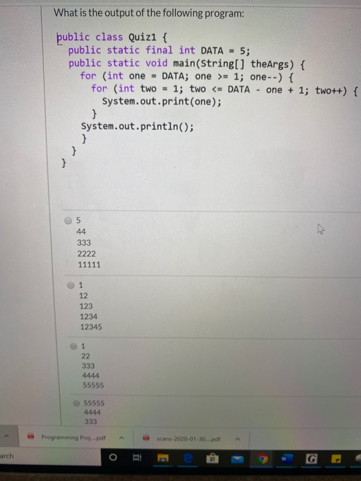 Solved What is the output of the following program: public | Chegg.com