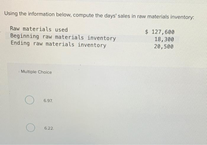 Solved Using the information below, compute the days' sales | Chegg.com