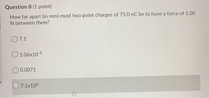 Solved Question 8 (1 point) How far apart (in mm) must two | Chegg.com