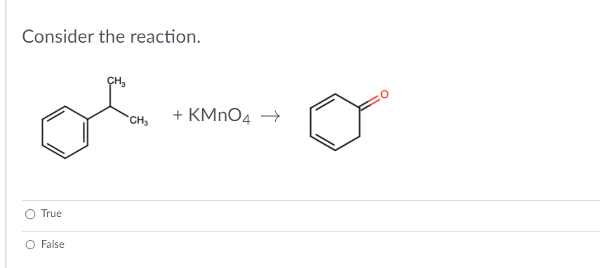 Solved Consider The Reactionkmno4→truefalse 