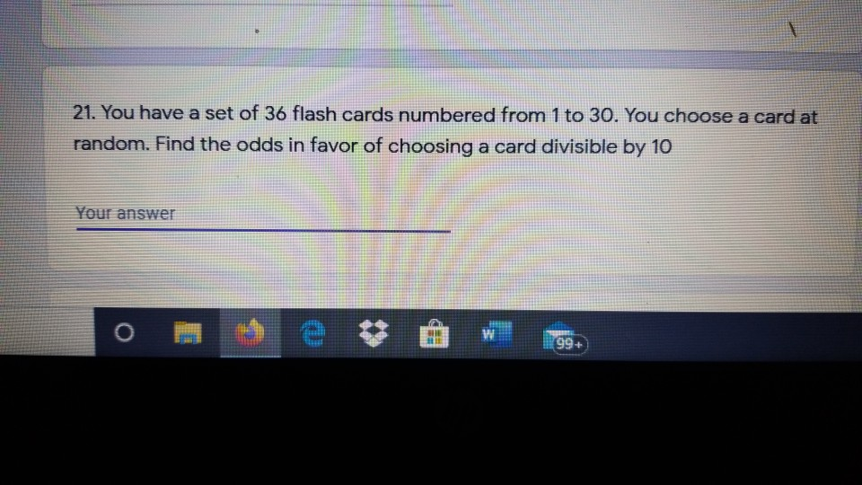 Solved 21. You have a set of 36 flash cards numbered from 1 | Chegg.com