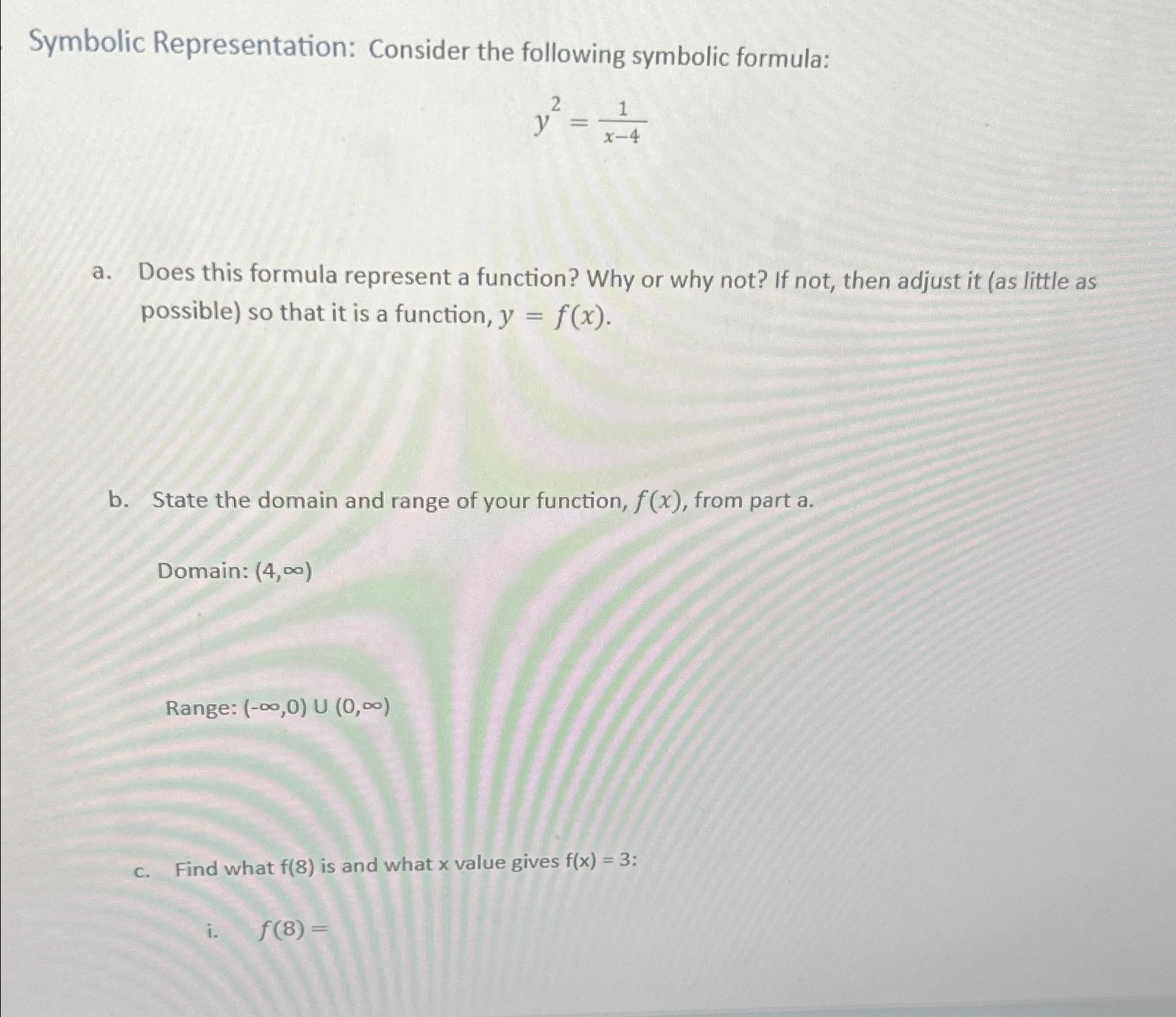 Solved Symbolic Representation: Consider the following | Chegg.com