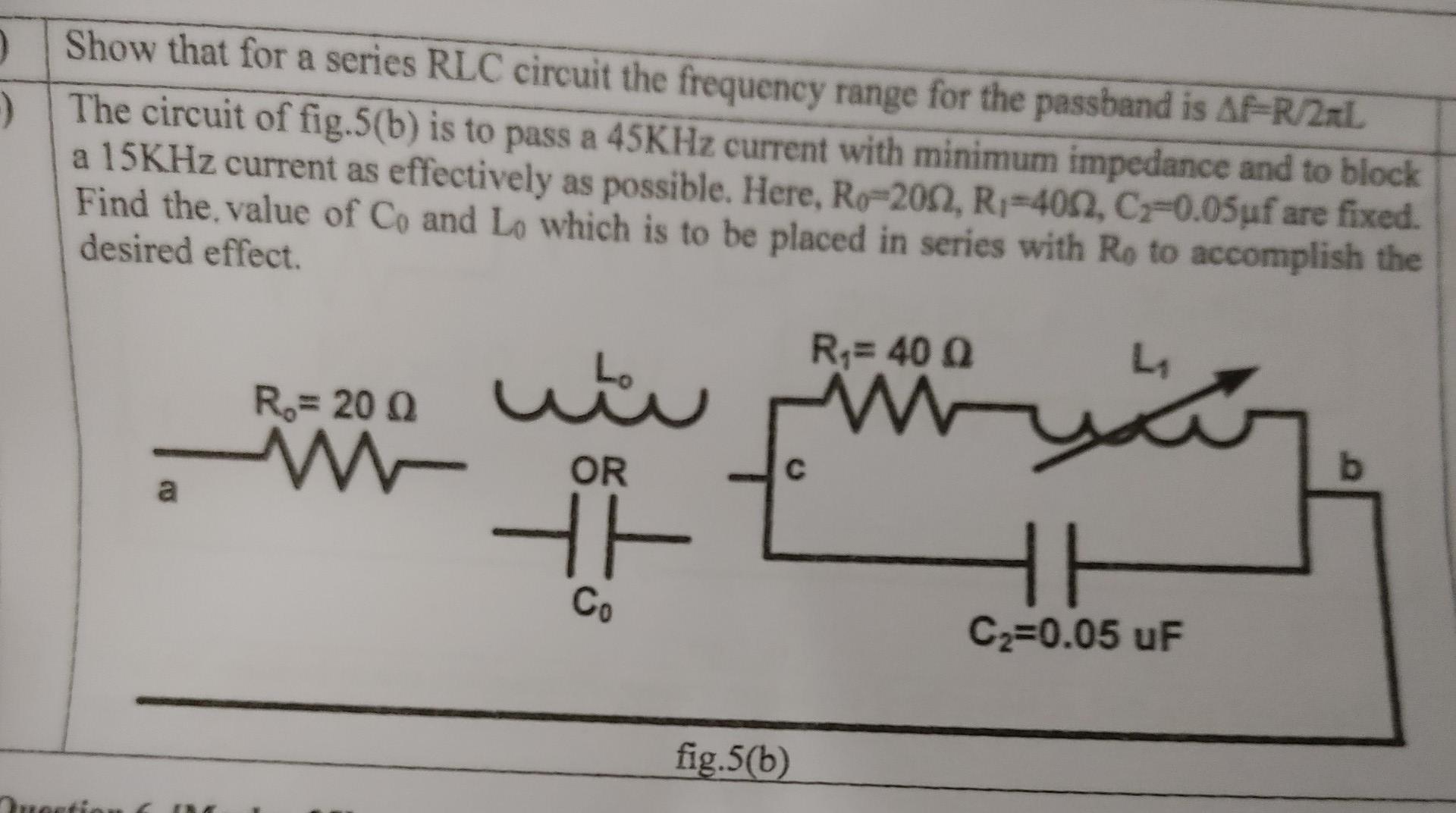 Solved :) Show that for a series RLC circuit the frequency | Chegg.com