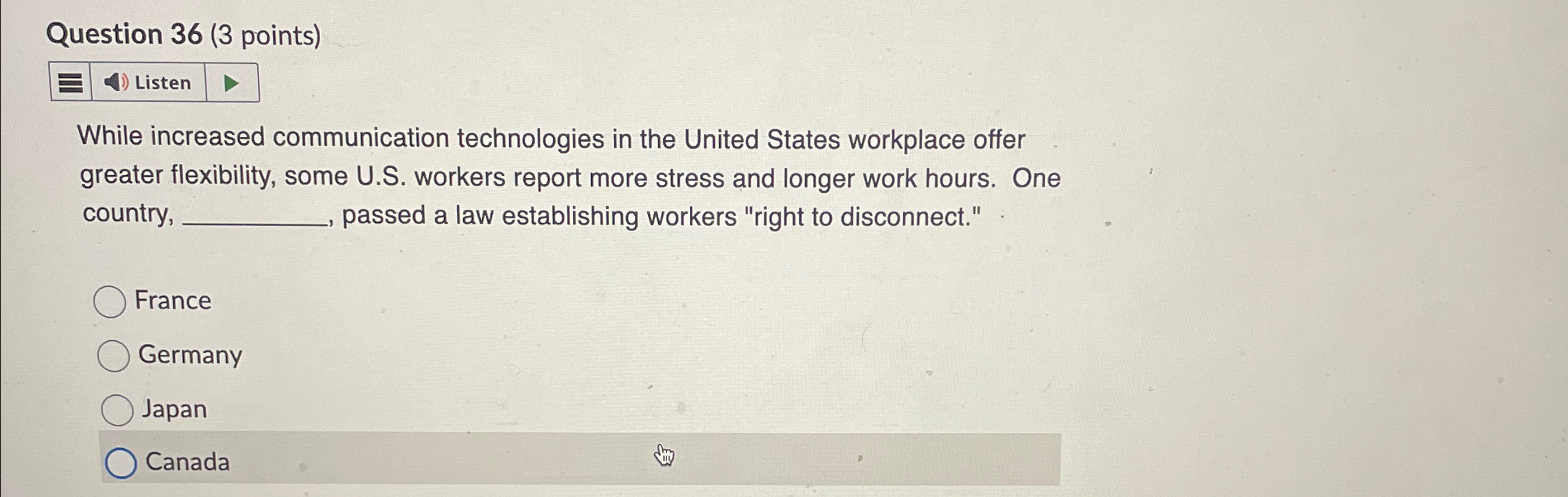 Solved Question 36 (3 ﻿points)While increased communication | Chegg.com